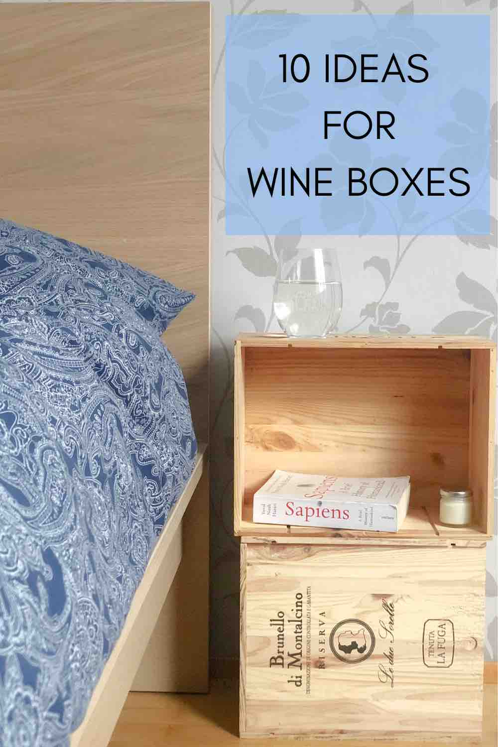 Wooden wine box craft ideas for decoration