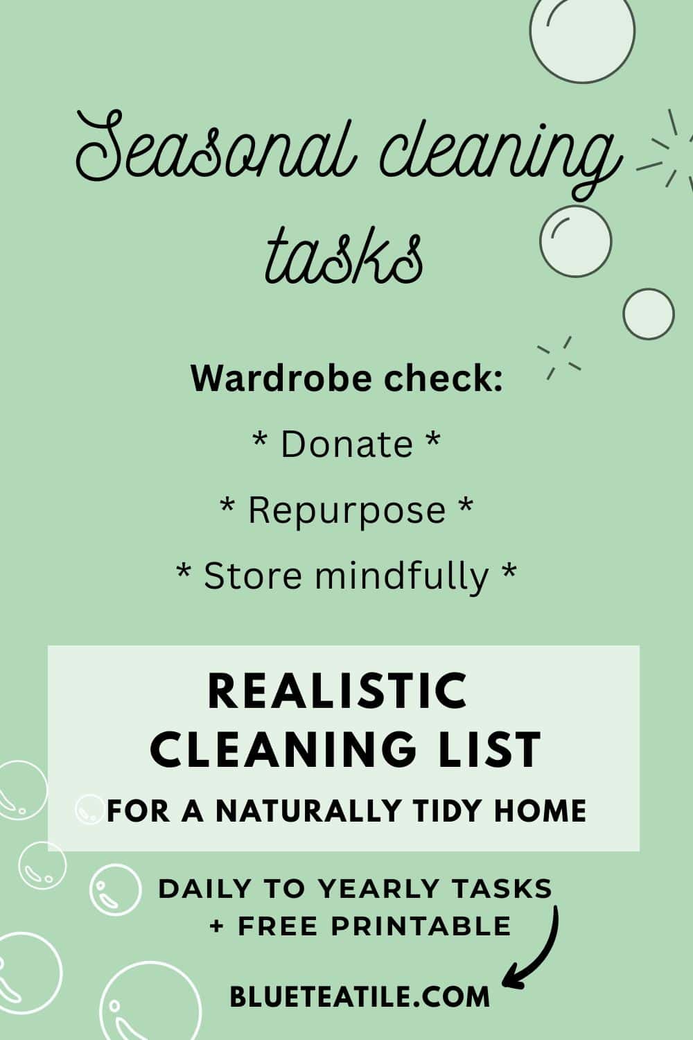 Realistic Cleaning Schedule for a Naturally Tidy Home
