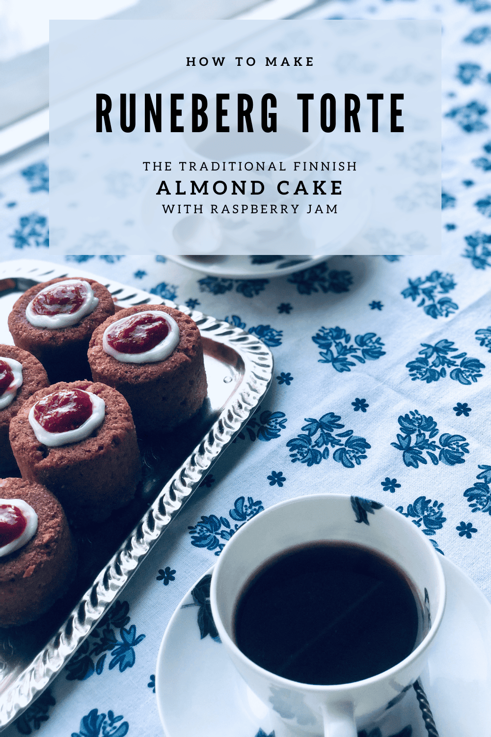 Runeberg torte | Finnish almond cakes with raspberry