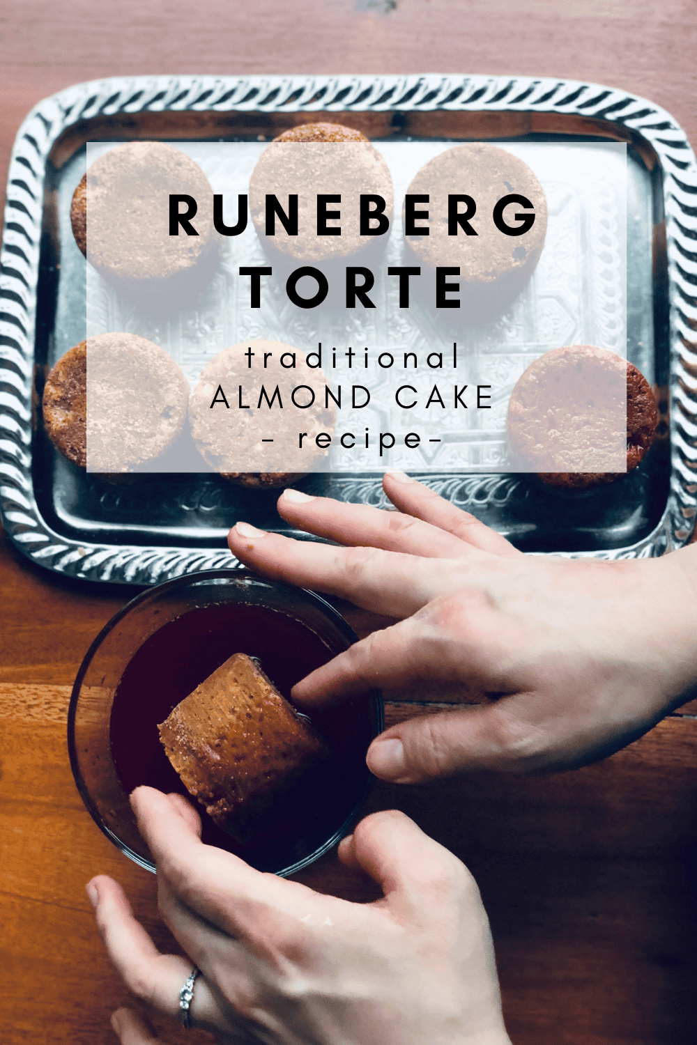 Runeberg torte | Finnish almond cakes with raspberry