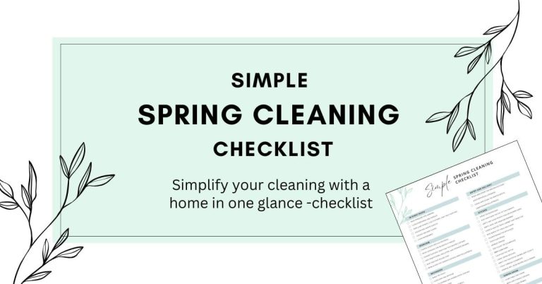 Simple Spring Cleaning Checklist (PDF) for easier cleaning